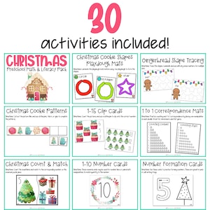 Christmas Preschool Printables, Pre-k Christmas Activities, Christmas ...