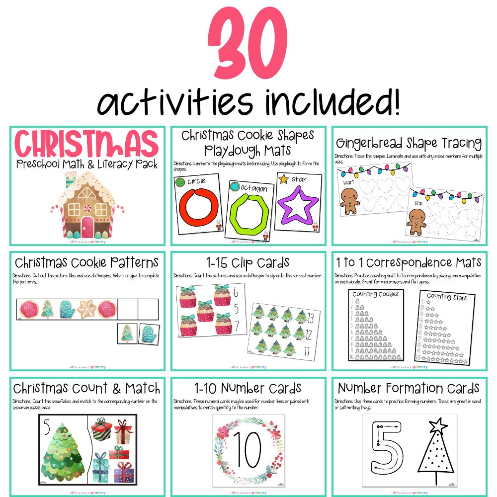 Christmas Preschool Printables, Pre-k Christmas Activities, Christmas ...