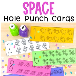 Space Hole Punch Fine Motor Skill Activity, Outer Space Preschool Theme ...
