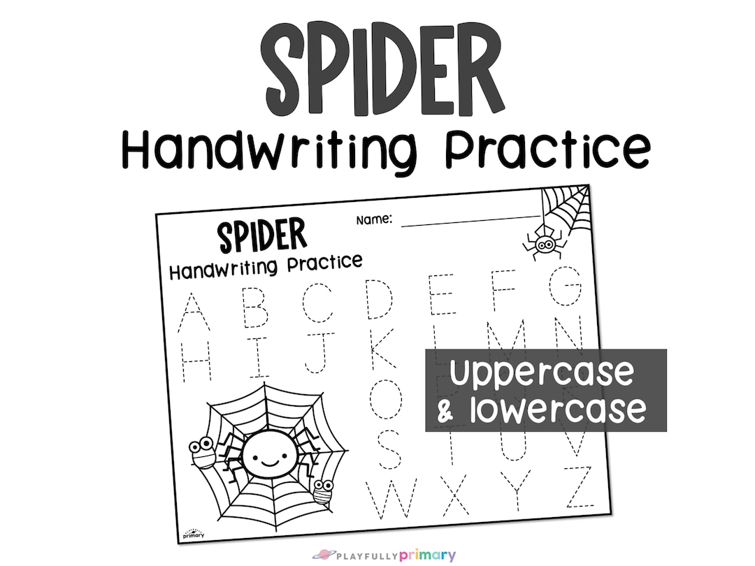 Spider Unit Study Handwriting Practice - Spider Homeschool Unit ...