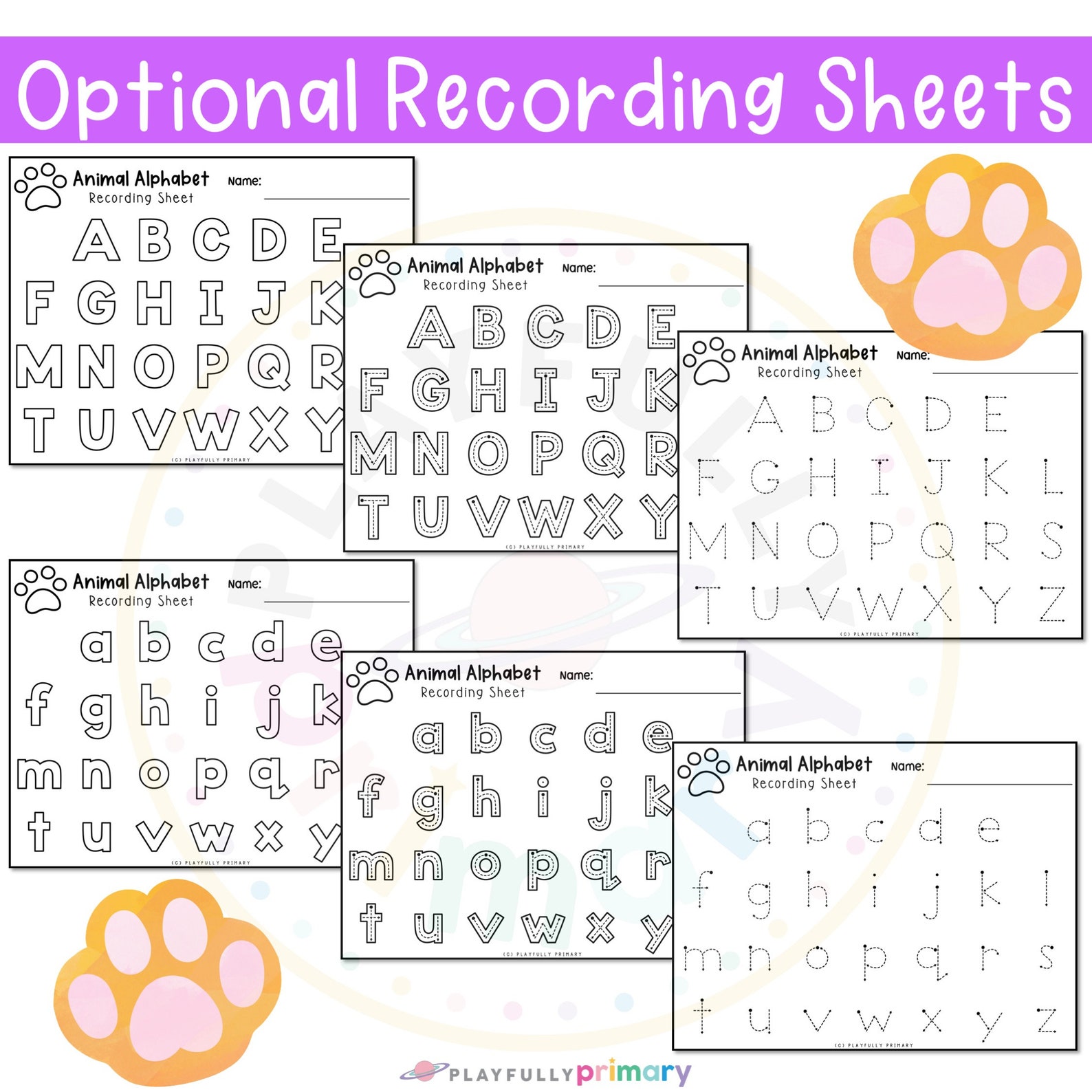 Animal Alphabet Matching Cards, Alphabet Match Game, Preschool Letter ...