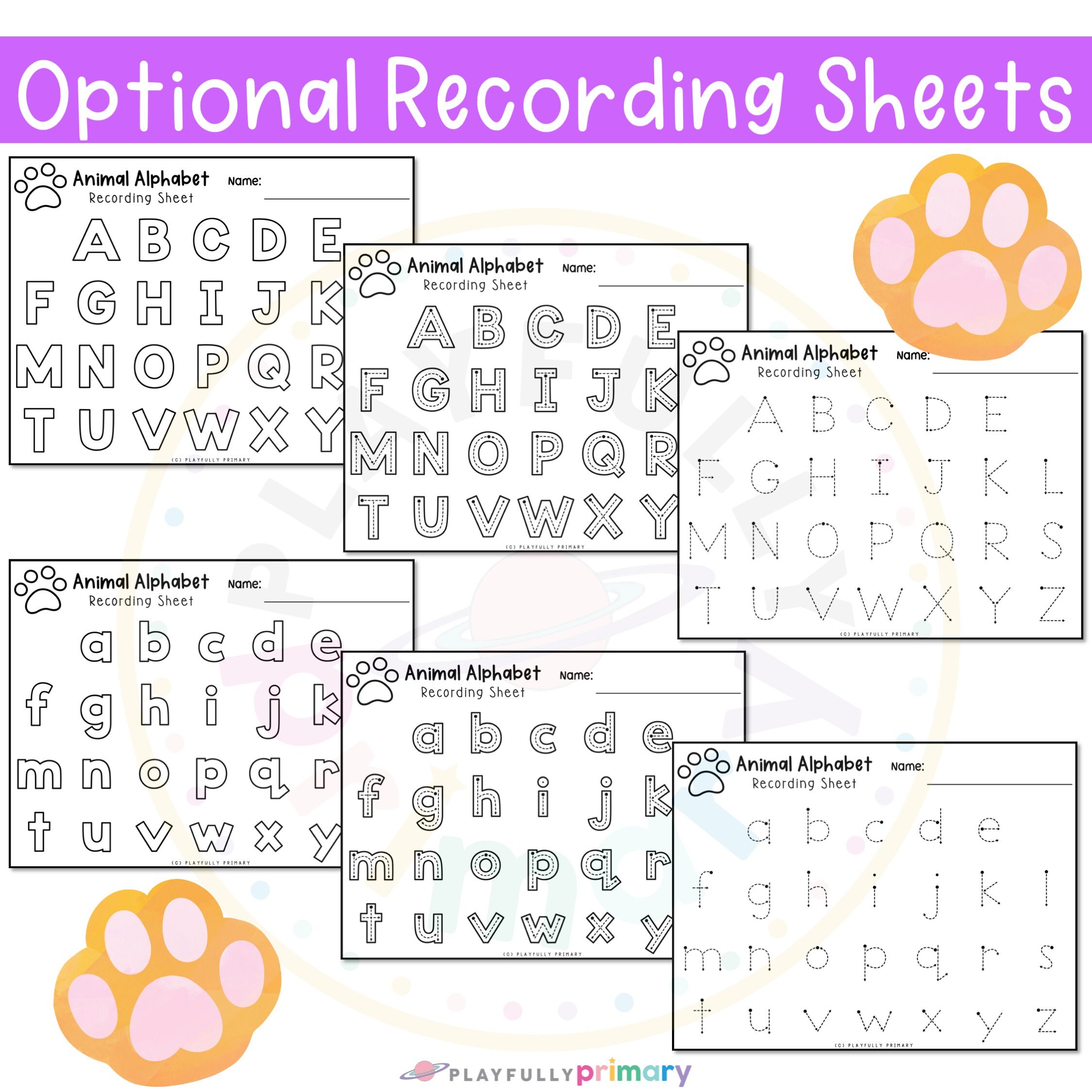 Animal Alphabet Matching Cards, Alphabet Match Game, Preschool Letter ...