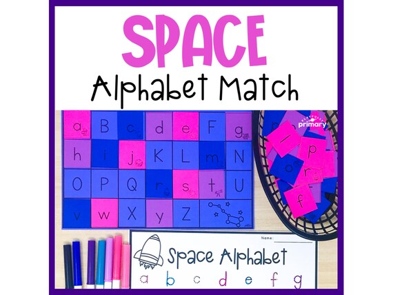 Space Alphabet Match Preschool Pre-k Kindergarten | Etsy