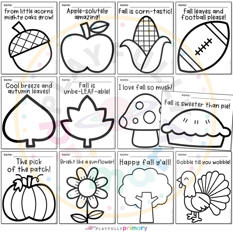 Fall Crafts for Kids Printable | Preschool Craft Templates for ...