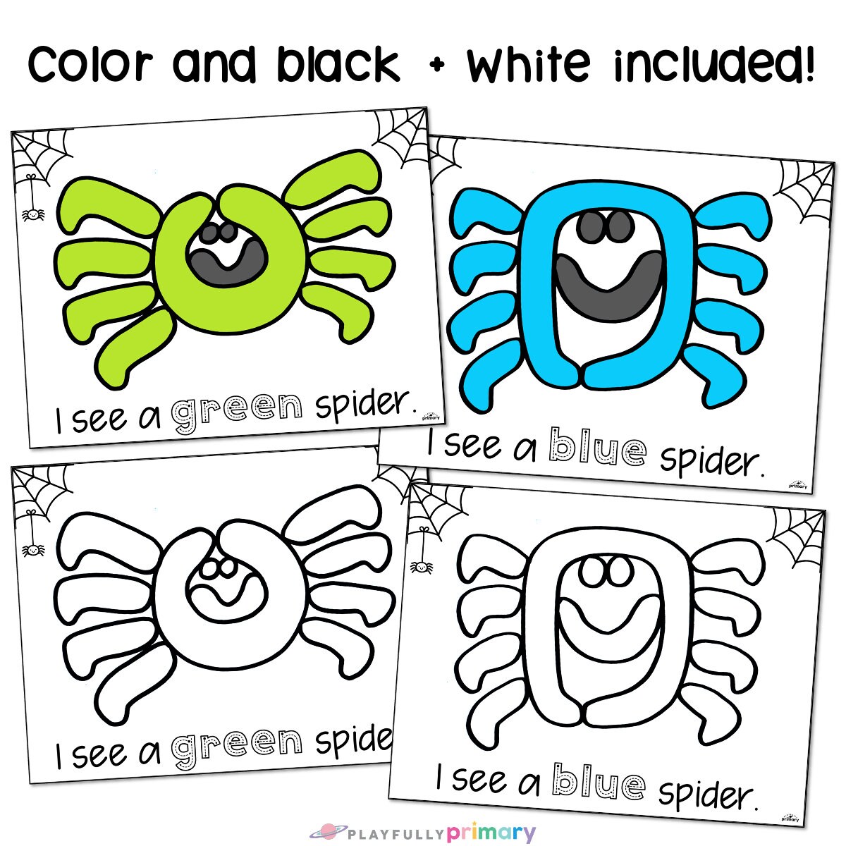 Halloween Playdough Mats, Spider Unit Study Printable Playdough ...