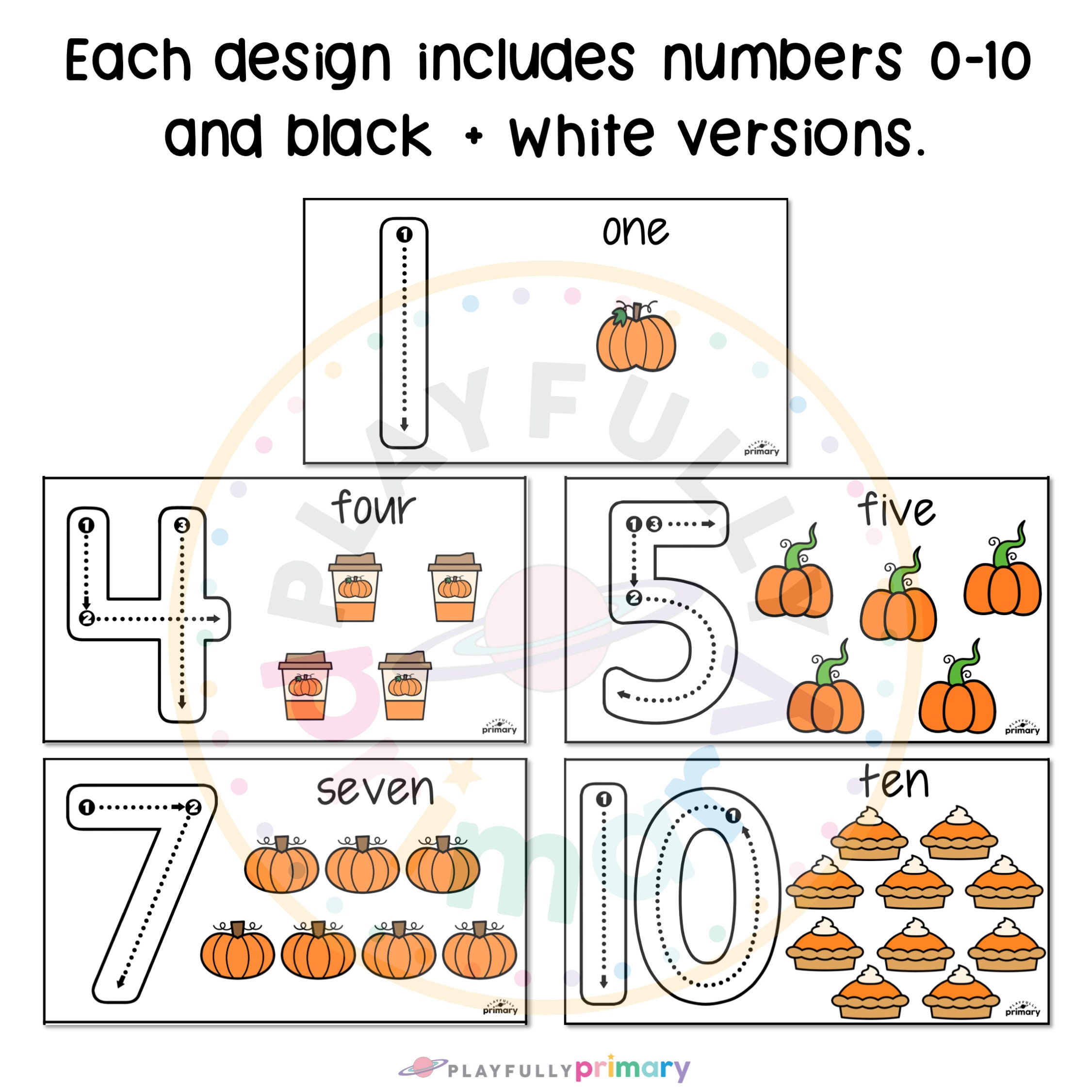 Pumpkin Dot Marker Printables, Numbers 1-10 Pumpkin Mini Eraser Task ...