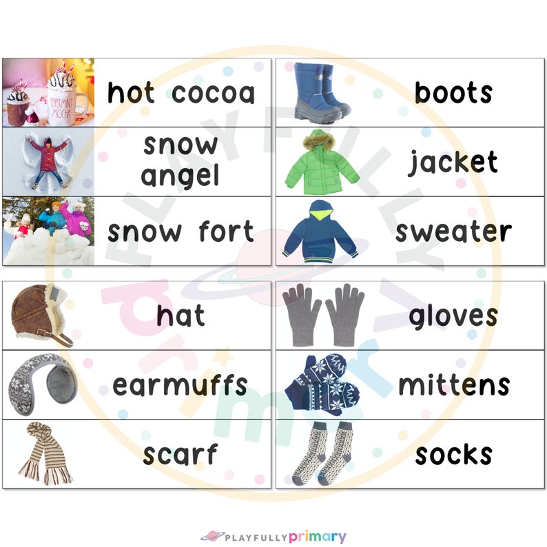 Winter Vocabulary Words With Pictures, Homeschool Winter Vocabulary ...