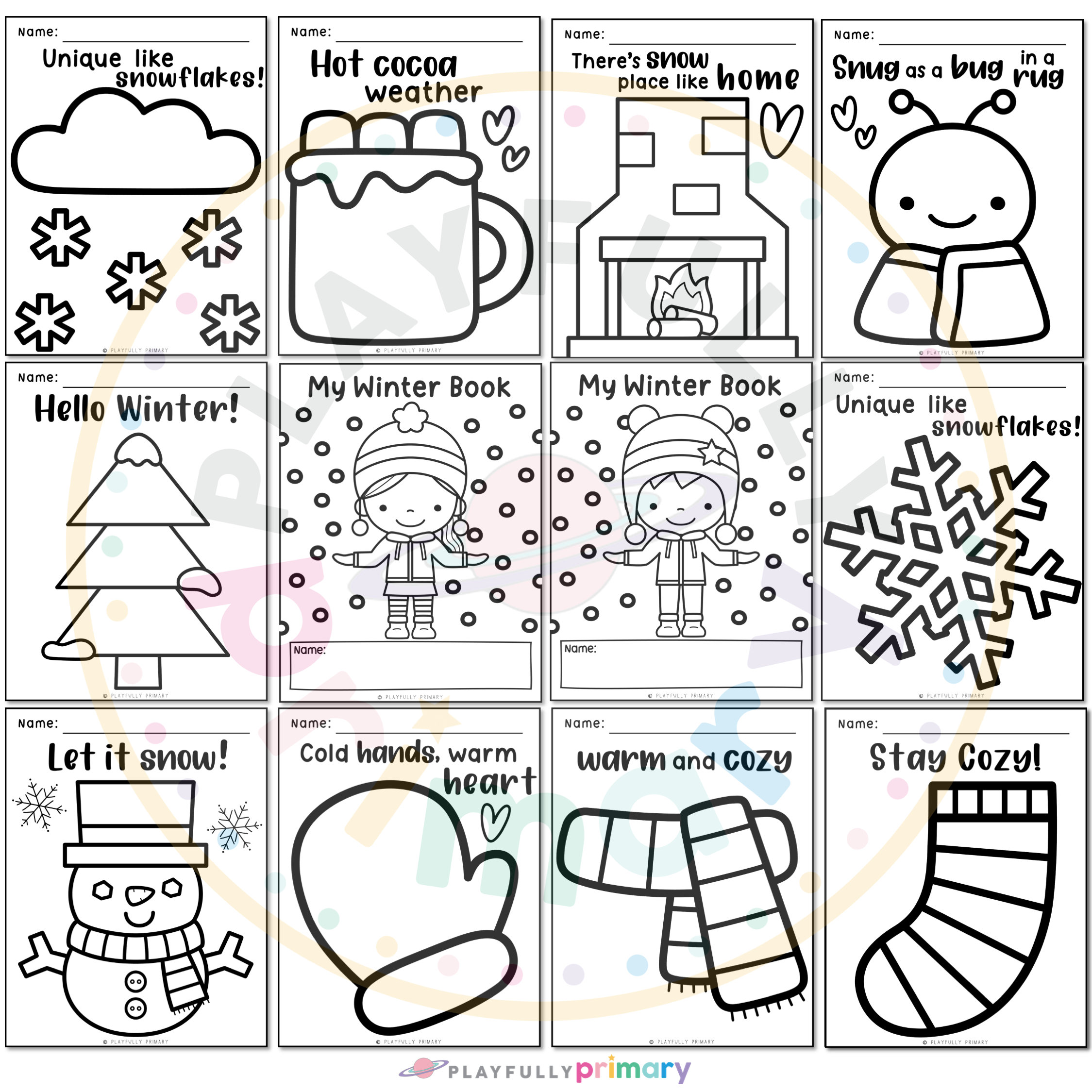 Winter Crafts for Kids Printable | Preschool Craft Templates for ...