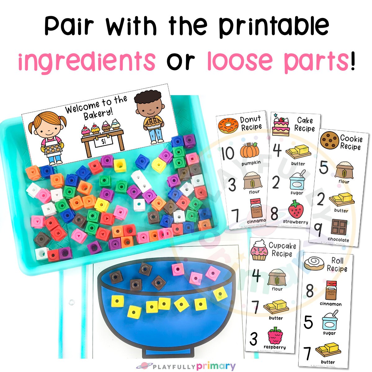Bake Shop Dramatic Play Center, Bakery Pretend Play Printables ...