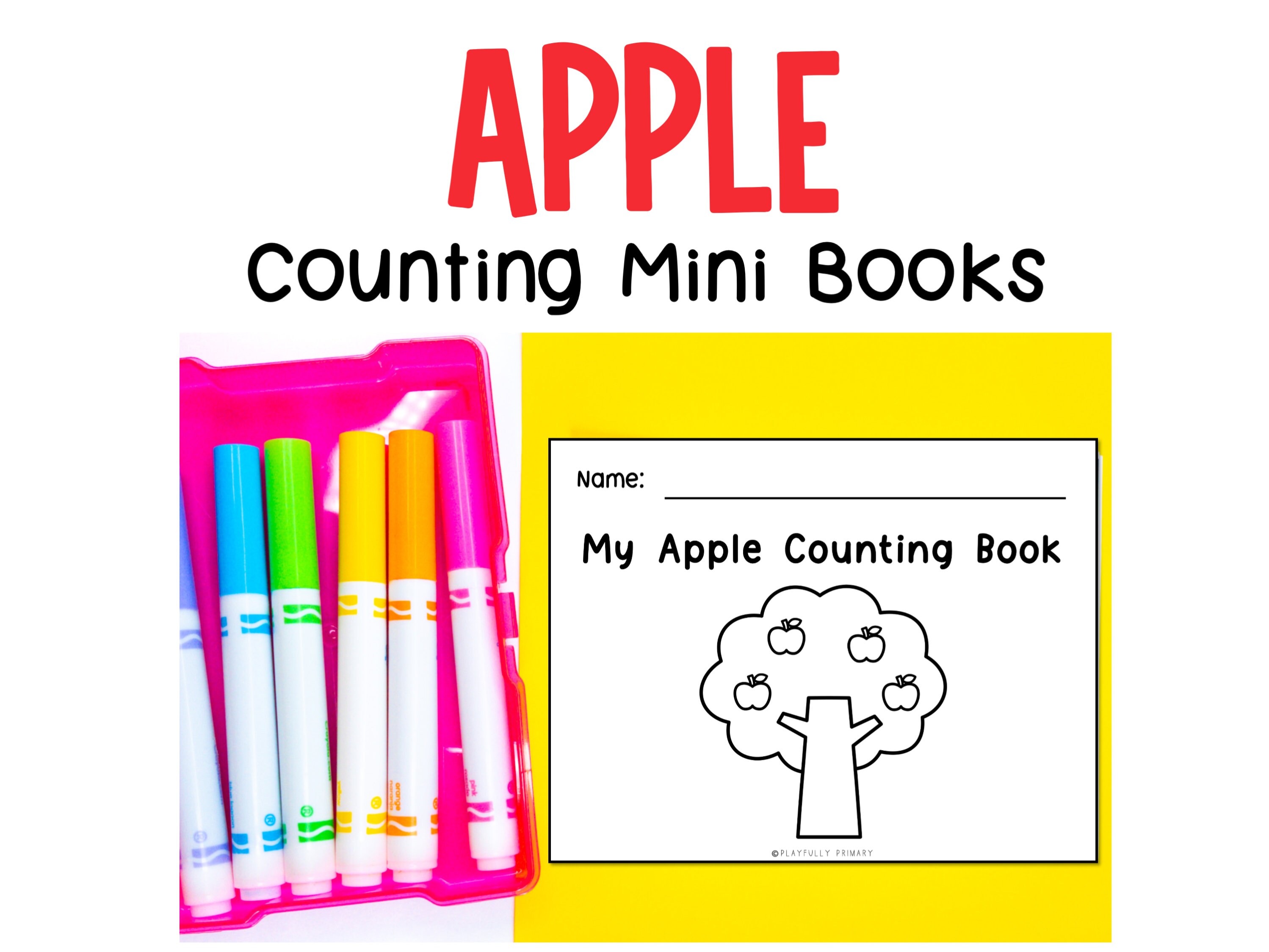 Apple Counting to 10 Mini Book - Apple Theme Preschool Printable ...