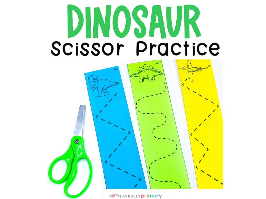 Dinosaur Cutting Strips, Scissor Skills Activities, Preschool Scissor ...