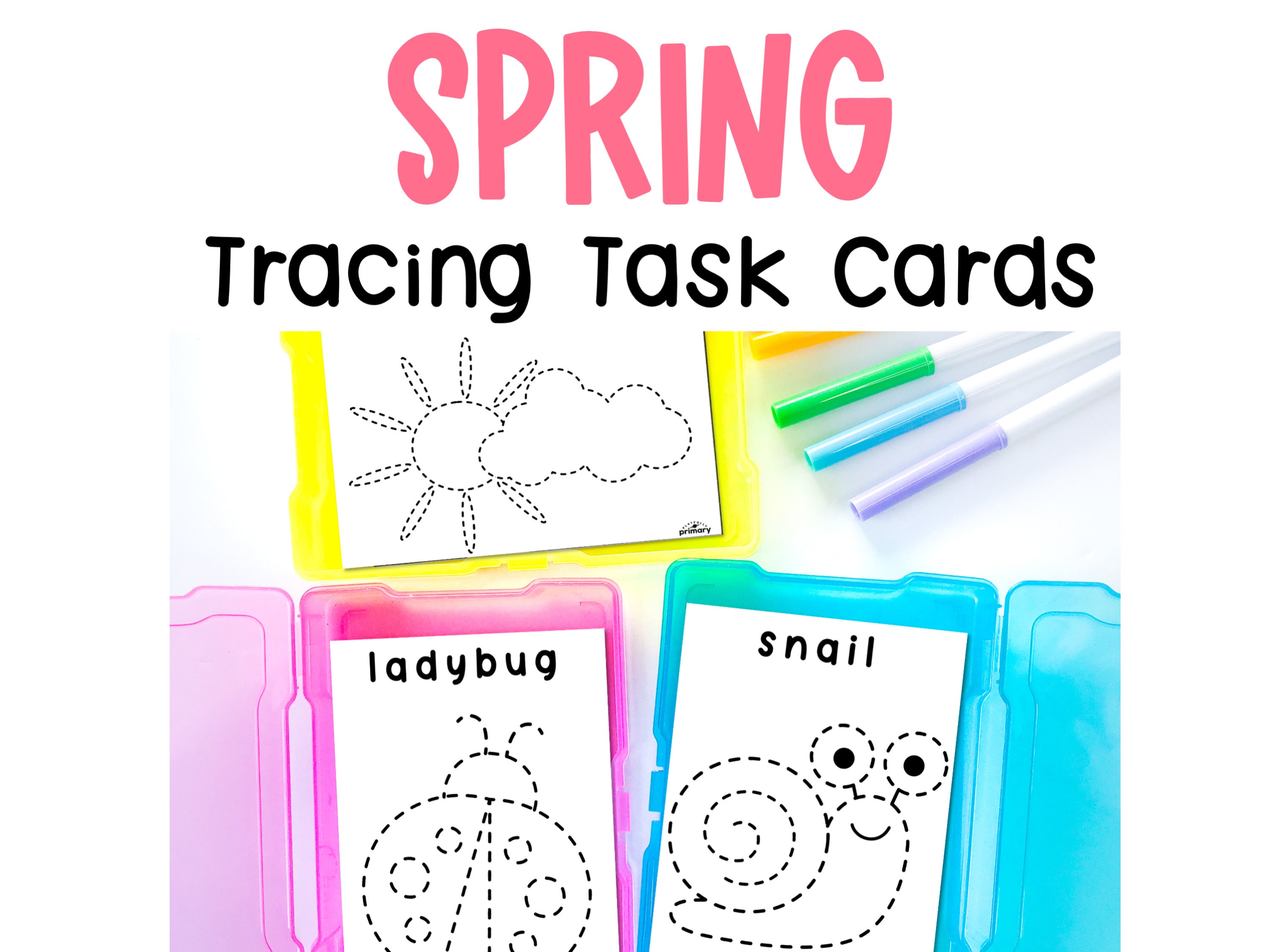 Spring Tracing Worksheets for Preschool, Spring Homeschool Printable ...