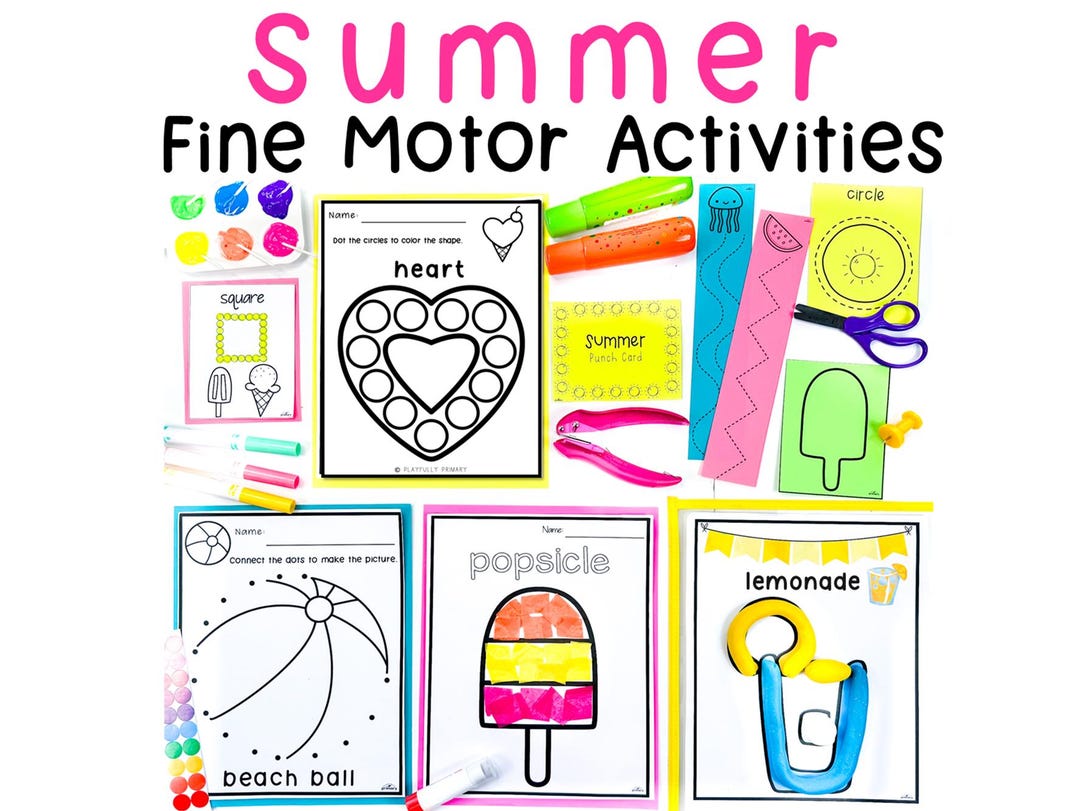 Summer Fine Motor Activities Printable | Preschool & Kindergarten ...