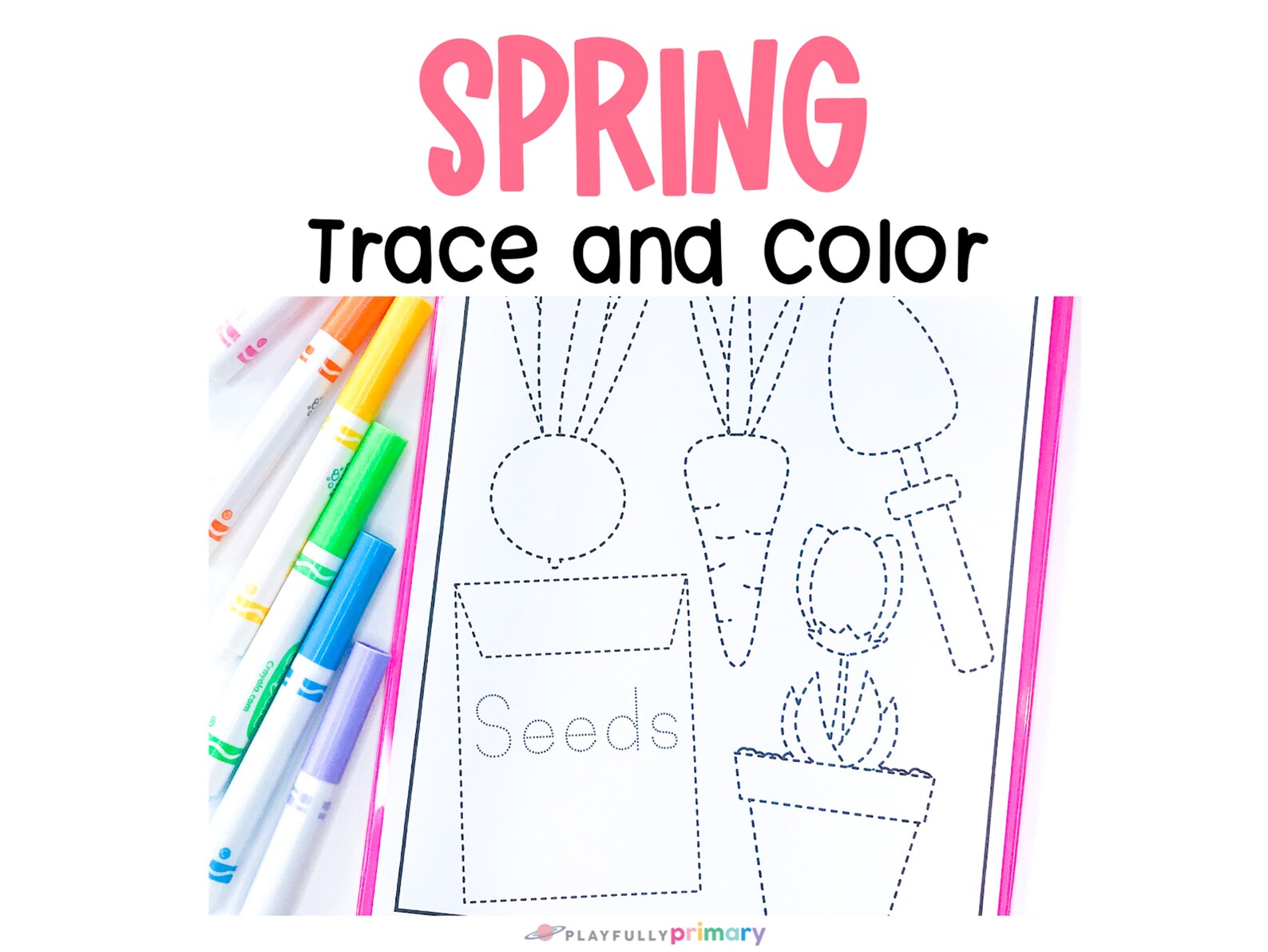 Spring Tracing Worksheets - Spring Coloring Pages for Kids - Spring ...