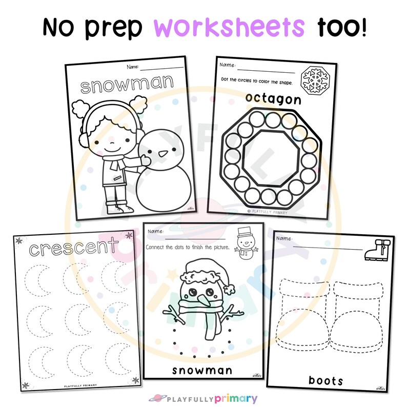 Fine Motor Winter Unit Study Preschool Printables, January Montessori ...