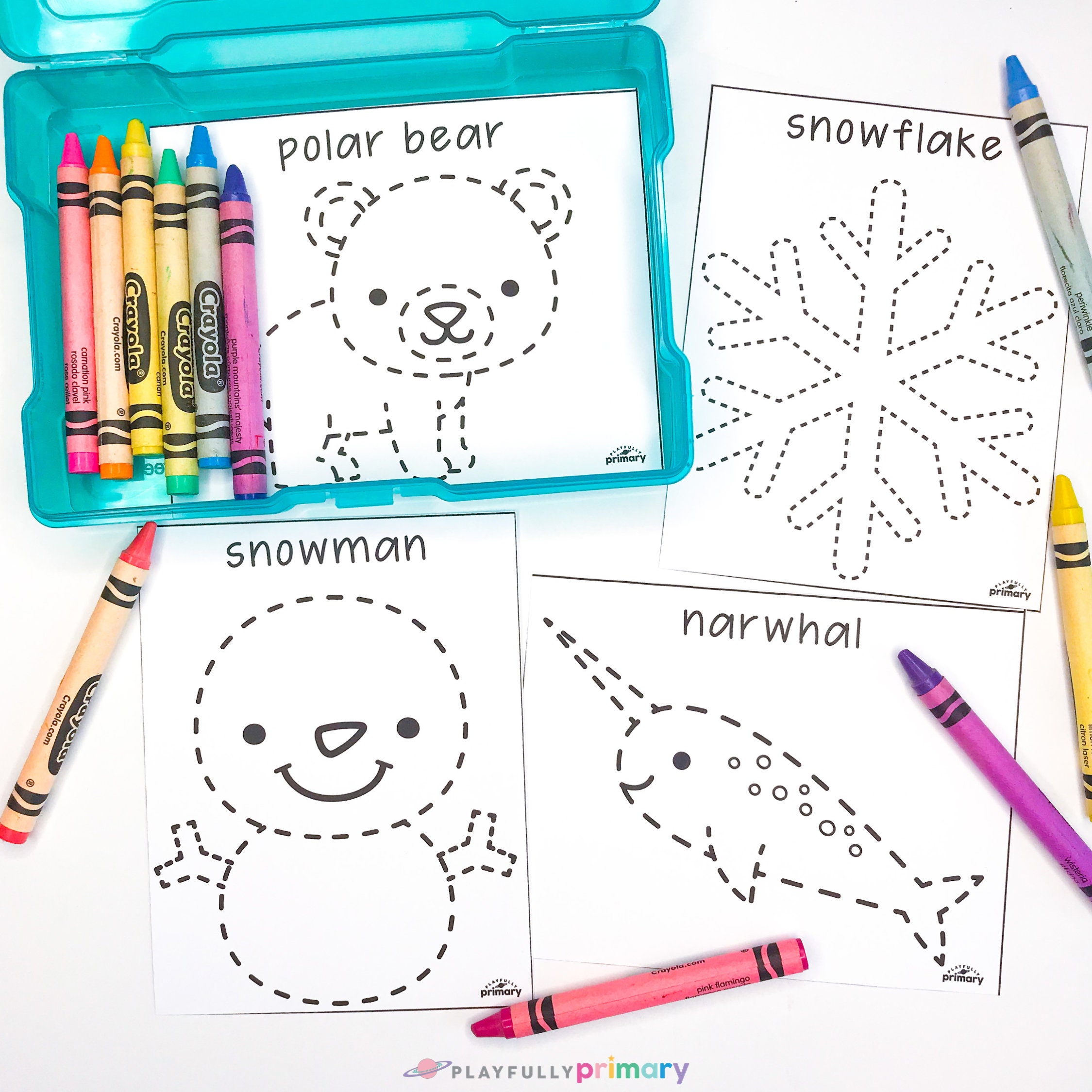 Winter Tracing Practice Printable Winter Fine Motor Task Box Cards ...