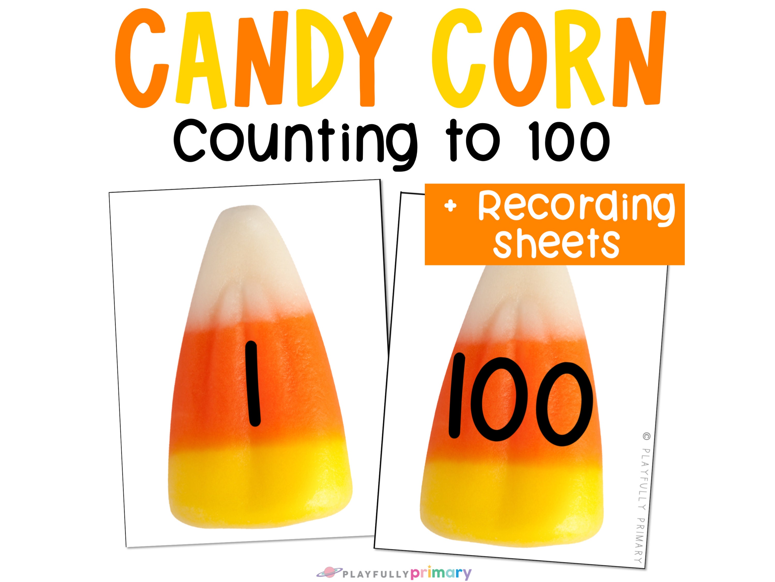 Halloween Number Flashcards Number Line Candy Corn Counting - Etsy