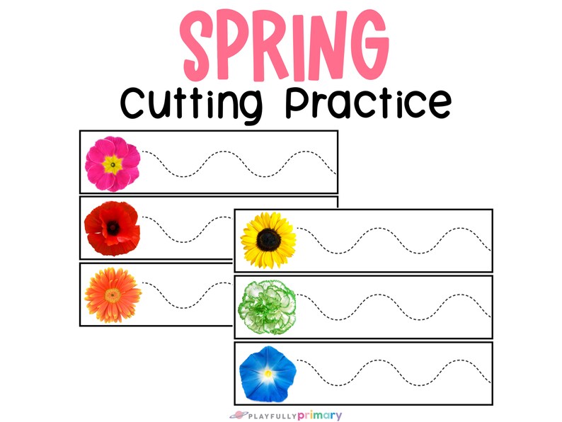 Spring Cutting Activities for Preschoolers - March Fine Motor - Spring ...