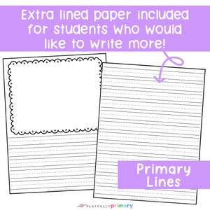 Kindergarten Portfolio Template Printables, Journal Writing Paper ...