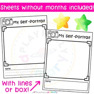 Monthly Self Portrait Preschool + Kindergarten Printable, My Self ...
