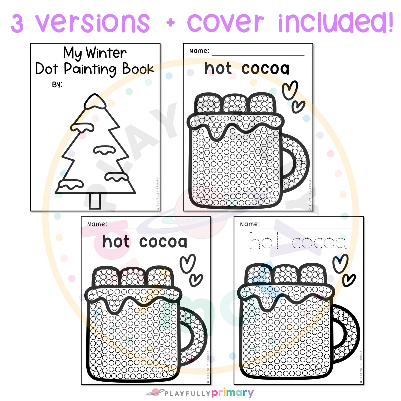 Winter Q-tip Painting Printables, Winter Theme Preschool Worksheets ...