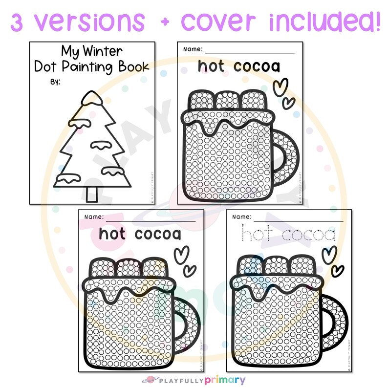 Winter Q-tip Painting Printables, Winter Theme Preschool Worksheets ...