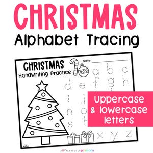 Christmas Worksheets for Kids, Alphabet Handwriting Practice Printables ...