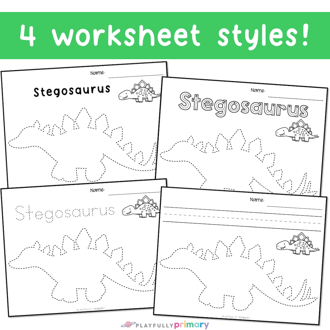 Dinosaur Tracing for Kids, Dinosaur Worksheets, Dinosaur Coloring Pages ...