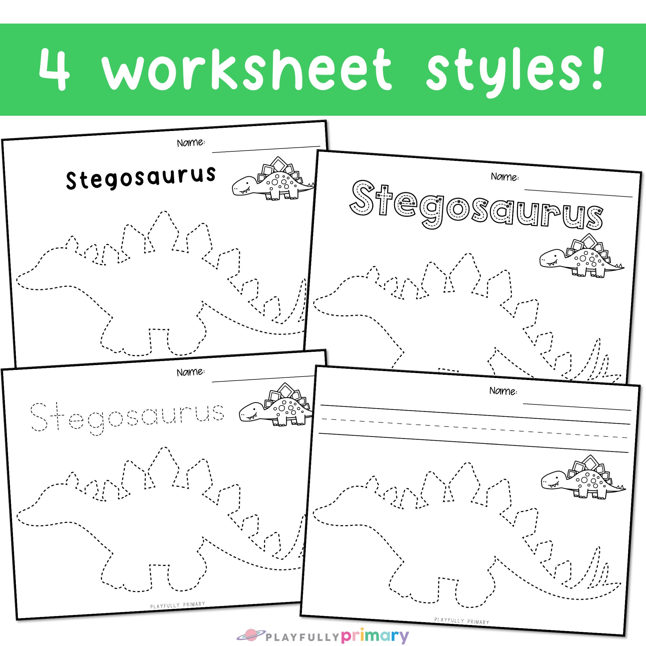 Dinosaur Tracing Worksheets for Kids | Fine Motor Pencil Control Line ...