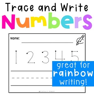 Number Worksheets for Preschool + Kindergarten Writing Practice, 1-20 ...