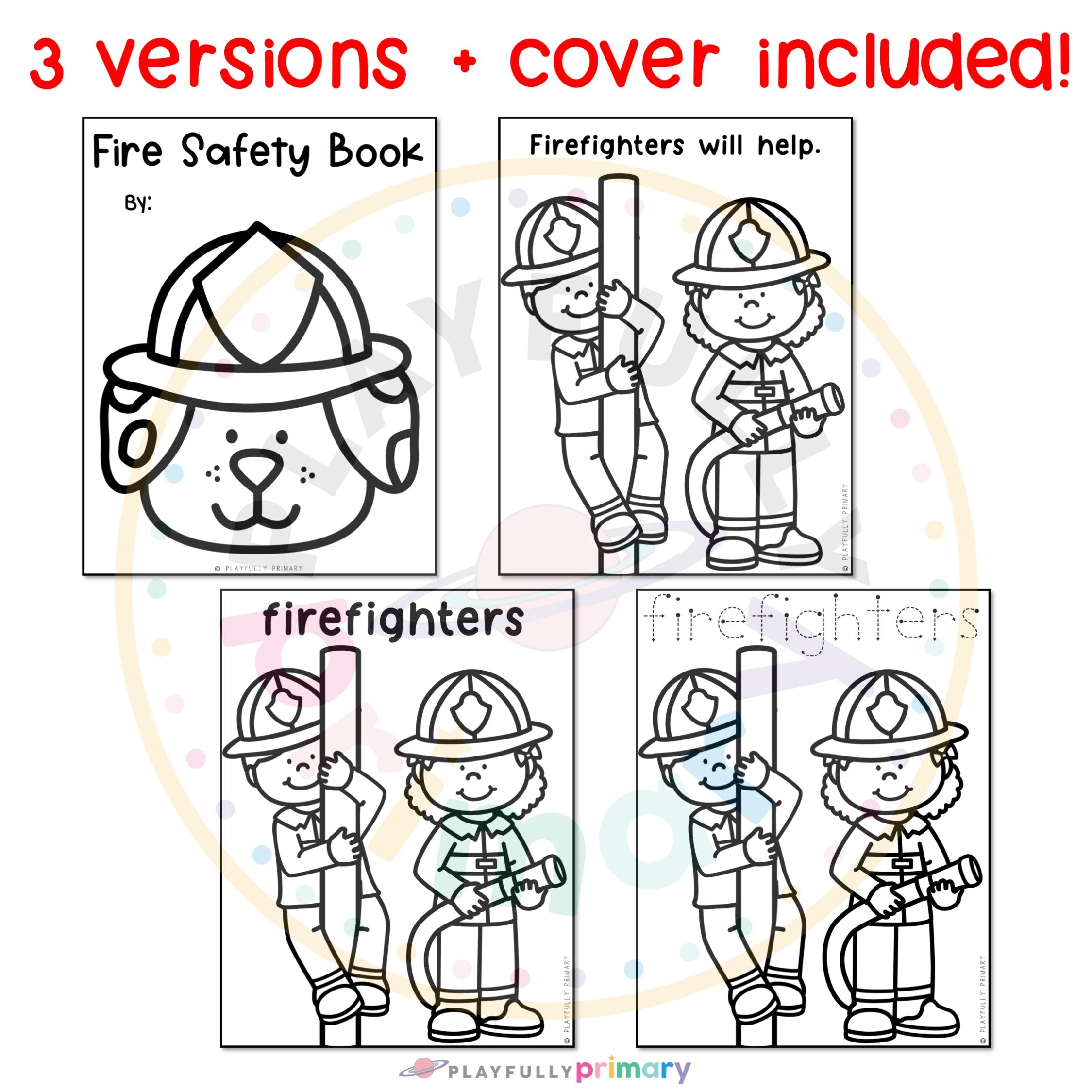 Fire Safety for Kids Craft Printable Worksheets, Preschool Curriculum ...