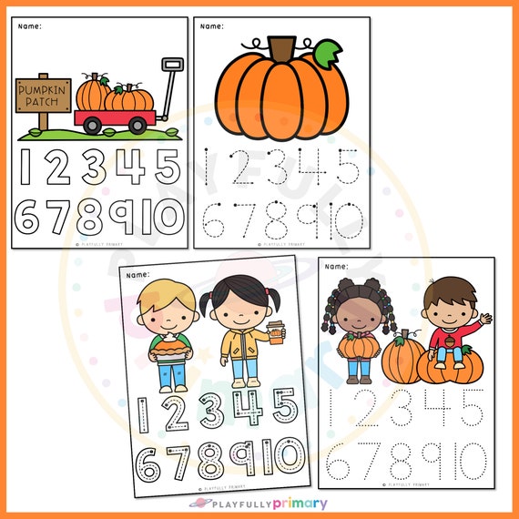 Hojas De Trabajo Para Colorear Calabazas Por Números Amazon.com: