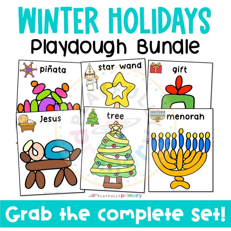 Nativity Play-doh Mats, Printable Nativity Activity for Kids, Christian ...