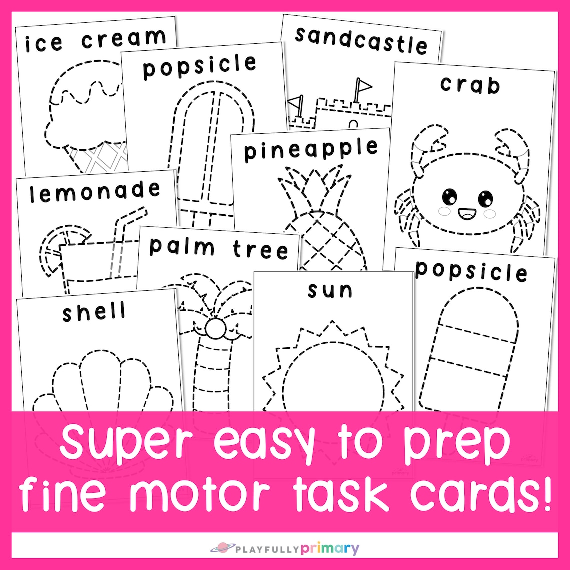 Summer Activities for Kids Printable, Summer Tracing Worksheets for ...