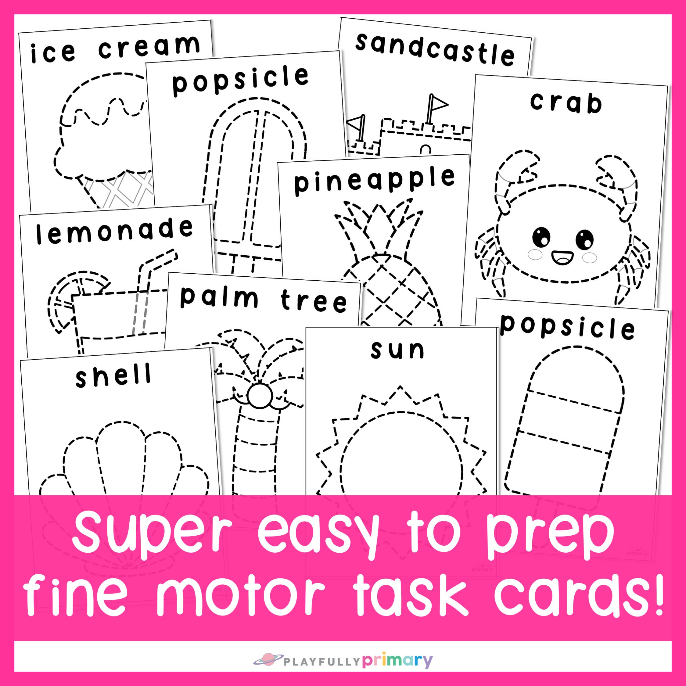 Summer Activities for Kids Printable, Summer Tracing Worksheets for ...