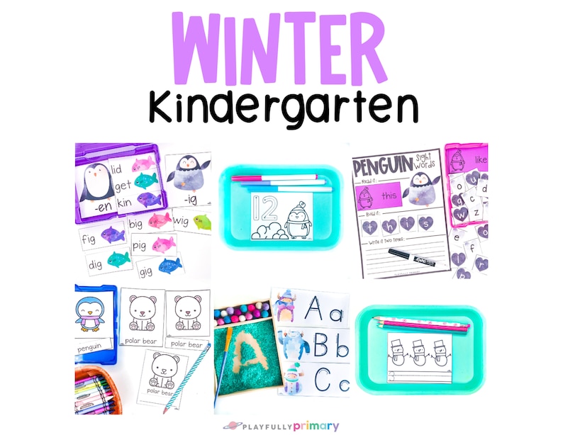 Kindergarten Winter Activities Printable - Winter Homeschool Bundle - Etsy
