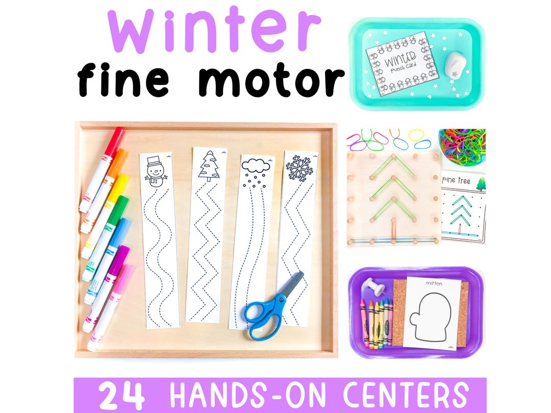 Winter Fine Motor Activities Printable | Preschool Scissor Skills ...