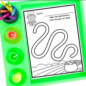 St Patrick's Day Fine Motor Activities | Preschool Scissor Skills ...