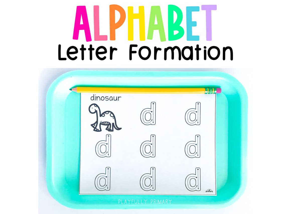 Handwriting Worksheet Kids Alphabet Letter Formation - Letter Tracing ...