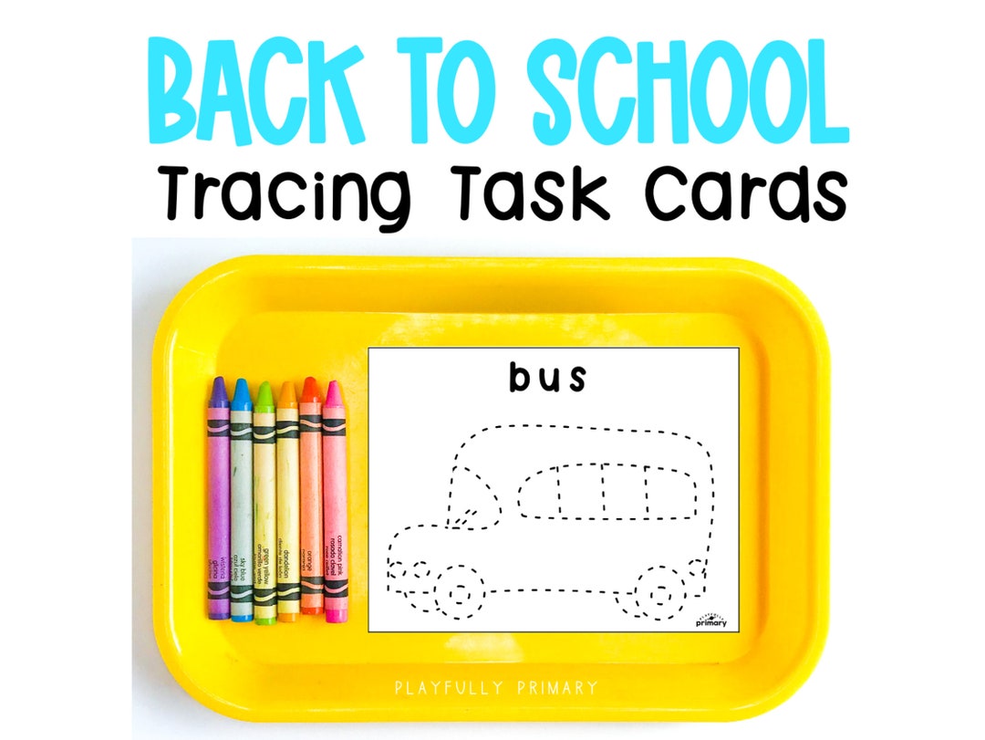 Tracing Practice Back to School Activities, Kindergarten Tracing, Prek ...