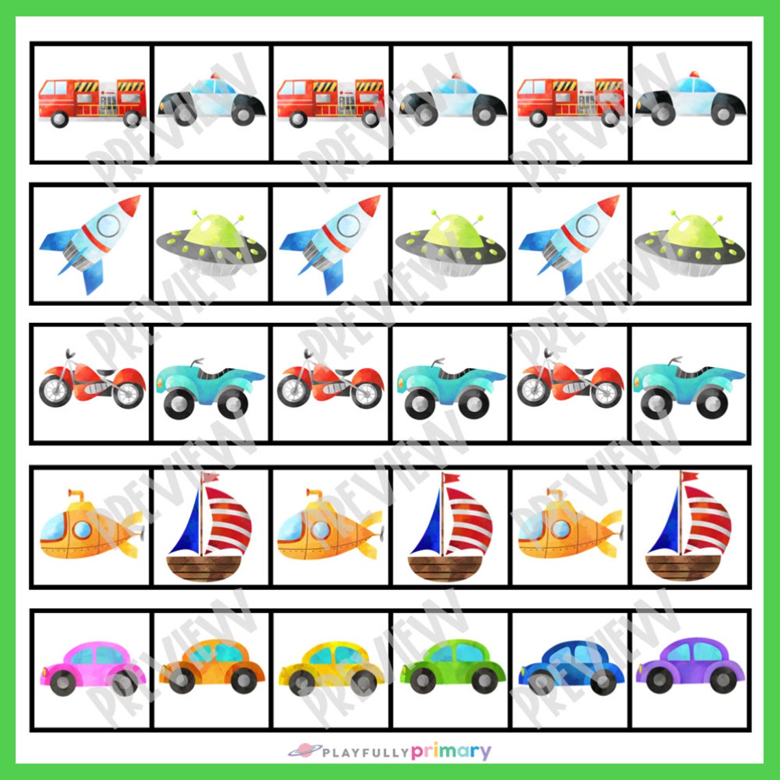 Transportation Scissor Practice Cutting Strips Preschool - Etsy UK