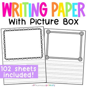 Kindergarten Portfolio Template Printables, Journal Writing Paper ...