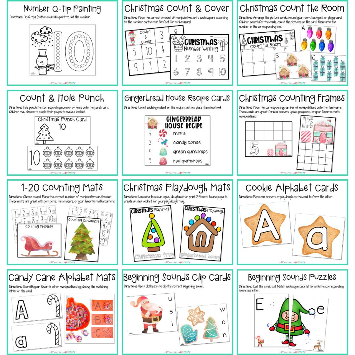 Christmas Preschool Printables, Pre-k Christmas Activities, Christmas ...