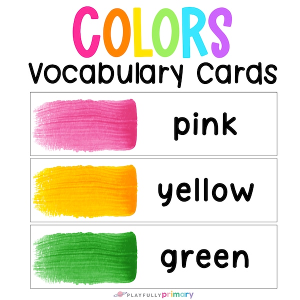 Preschool Color Chart - Etsy
