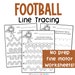 Football Line Tracing Worksheet, Pre Handwriting Tracing Printables ...