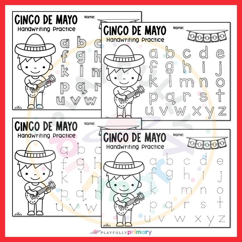 Cinco De Mayo Alphabet Tracing Printable Handwriting Worksheet ...
