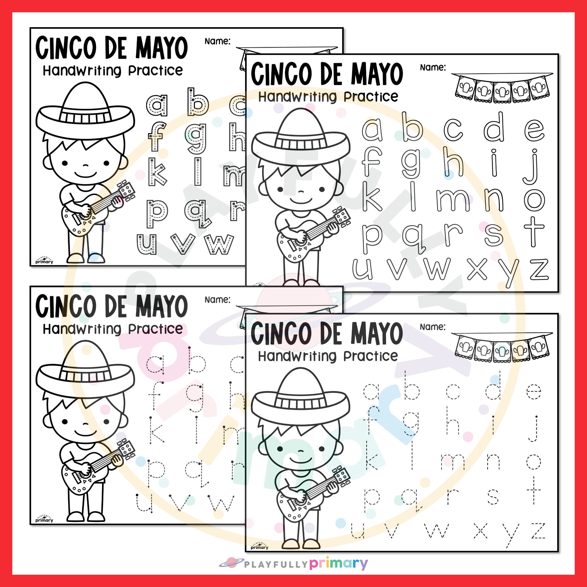 Cinco De Mayo Alphabet Tracing Printable Handwriting Worksheet ...