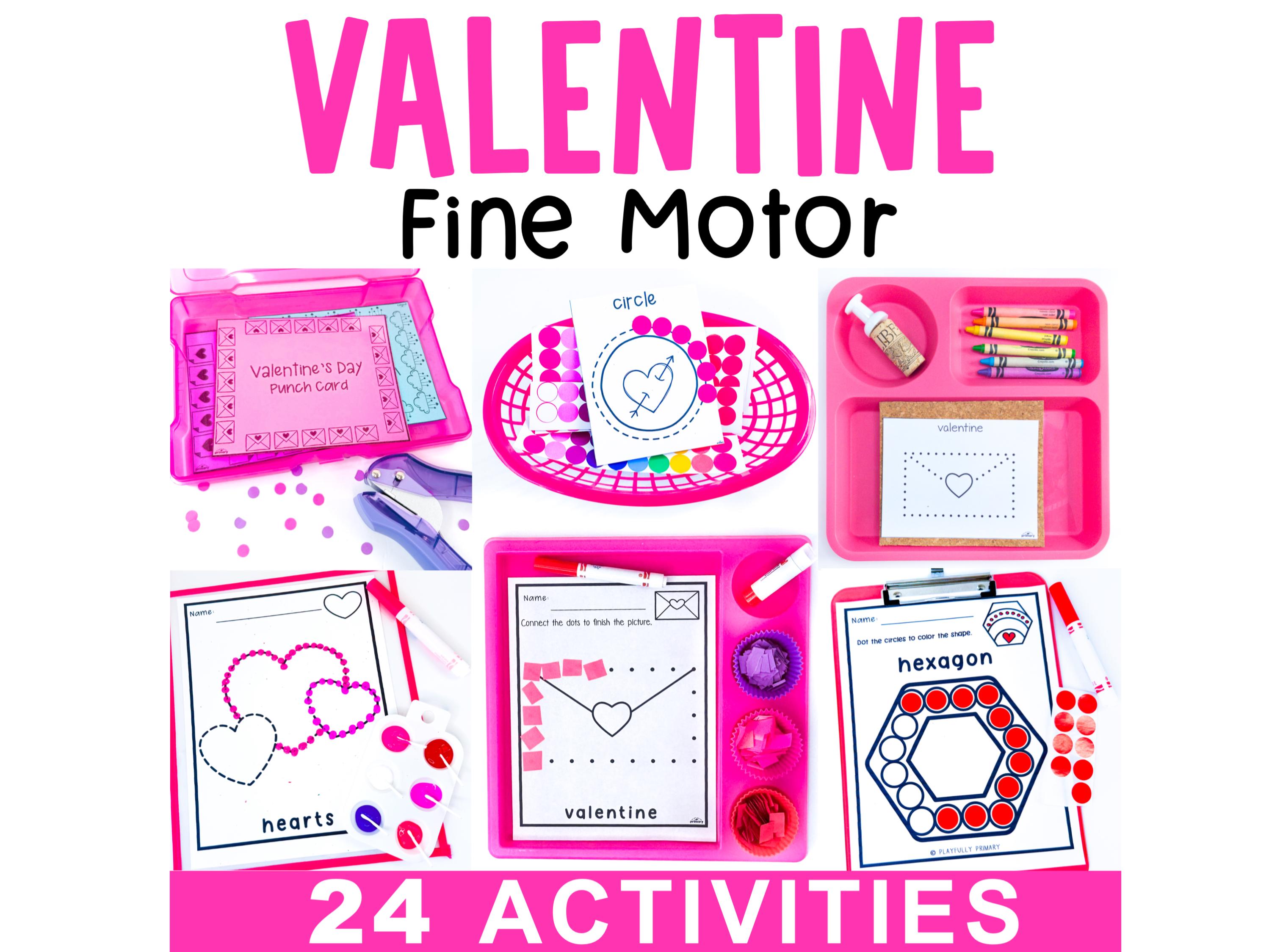 Valentine’s Day Fine Motor Activities | Preschool Scissor Skills ...