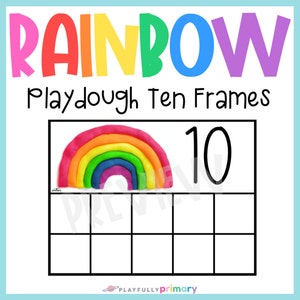 Rainbow Playdough Ten Frames Counting to 20 Activity - Etsy