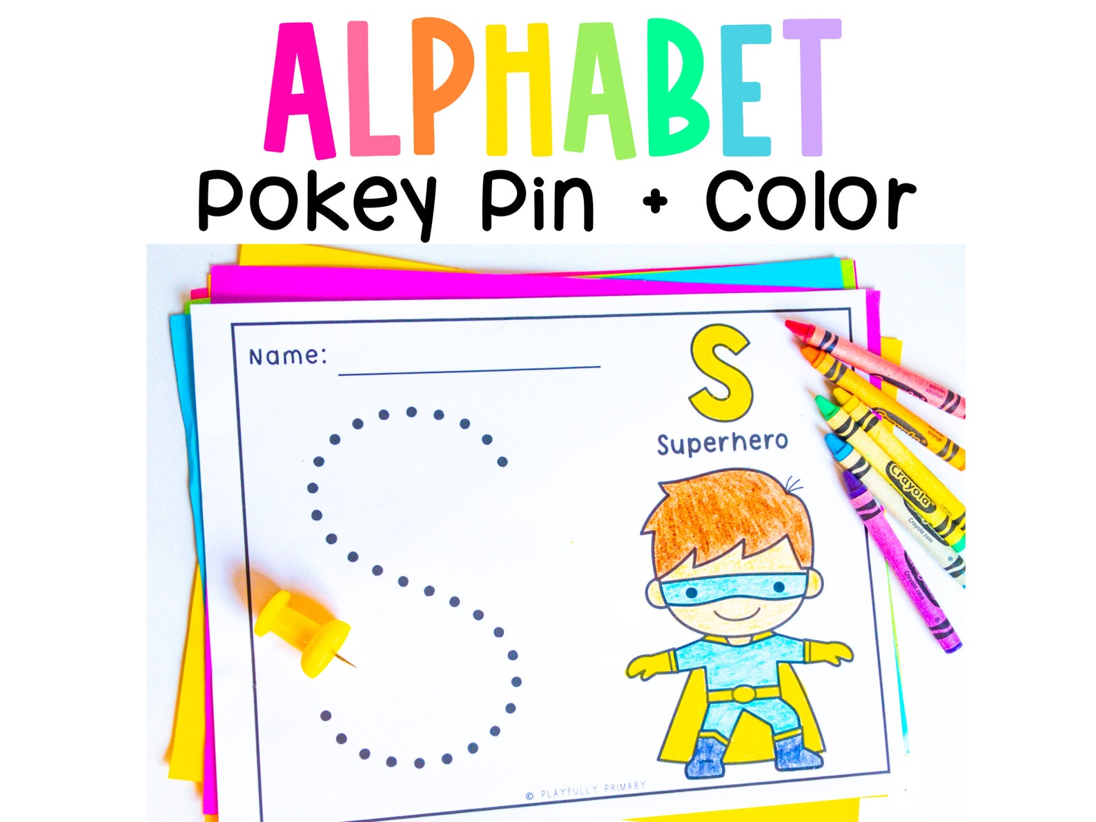 Alphabet Pin Poke Activity - Push Pin Art Printable - Montessori Pin ...